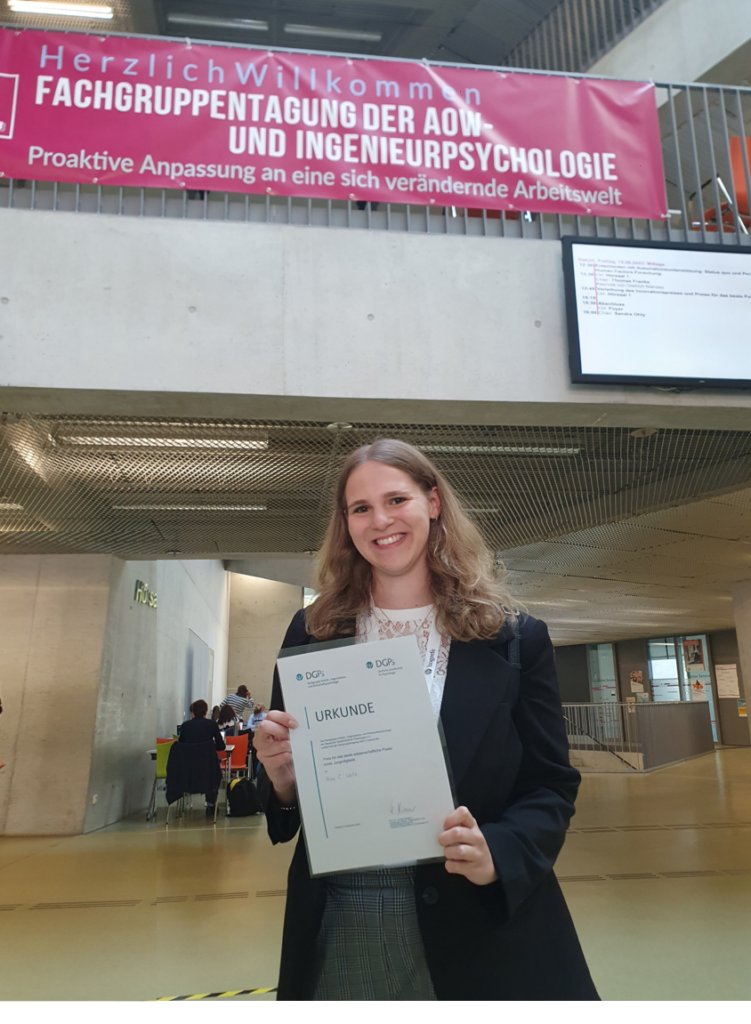 Nina Wirtz gewinnt Posterpreis auf der AOWI-Tagung « IfP Blog